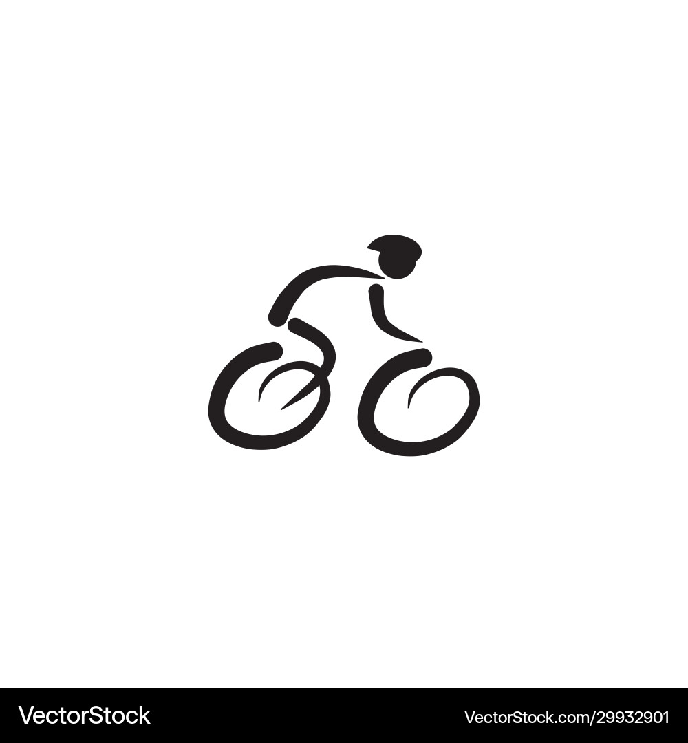 Bicycle icon logo design template Royalty Free Vector Image