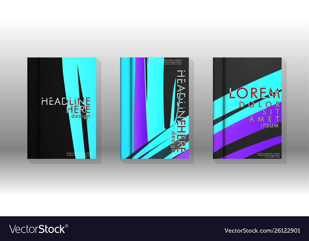 Book cover colorful geometric backgrounds Vector Image