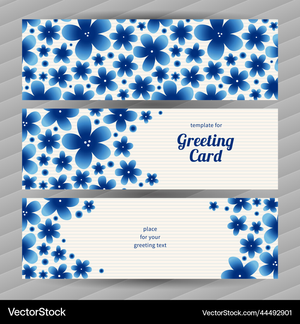 Bright floral card with simple flowers Royalty Free Vector