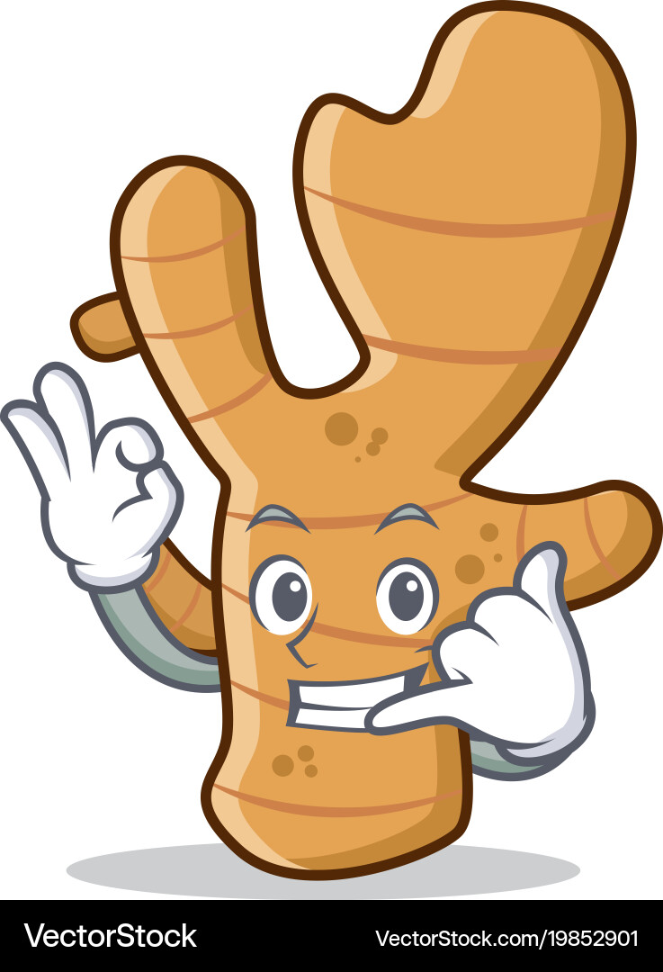 Call me ginger mascot cartoon style Royalty Free Vector