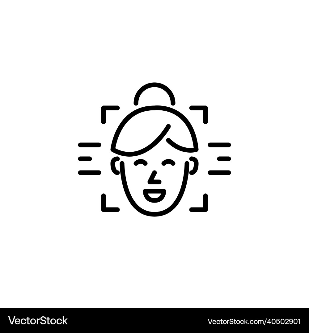 Face recognition artificial intelligence Vector Image