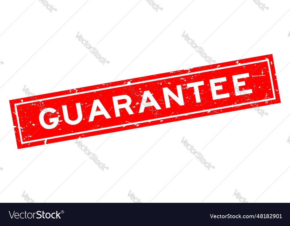 Grunge red guarantee word square rubber seal Vector Image