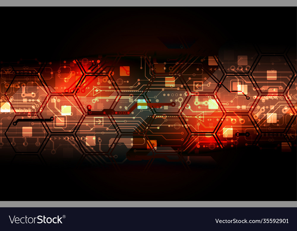 Hi-tech digital technology and engineering theme Vector Image