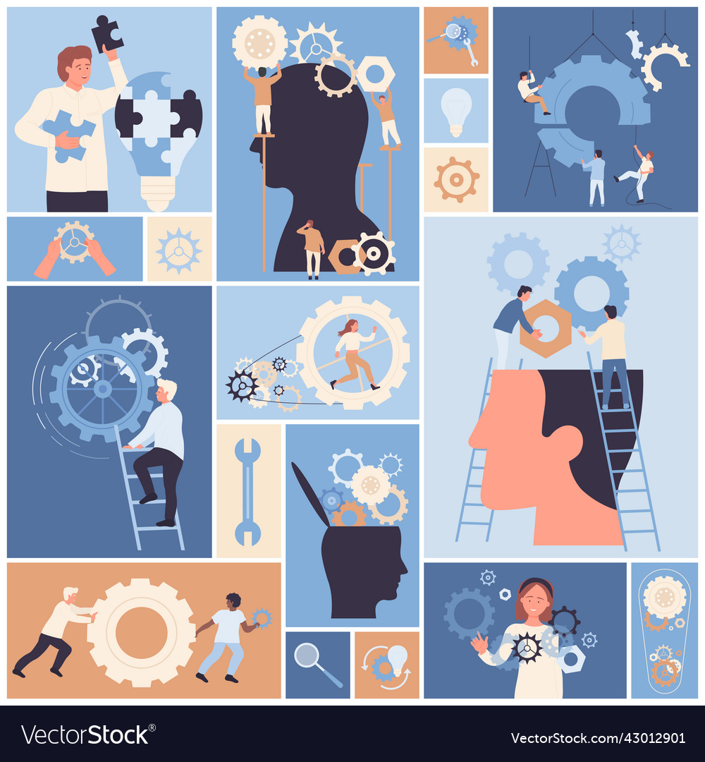 Project development business teamwork set team Vector Image