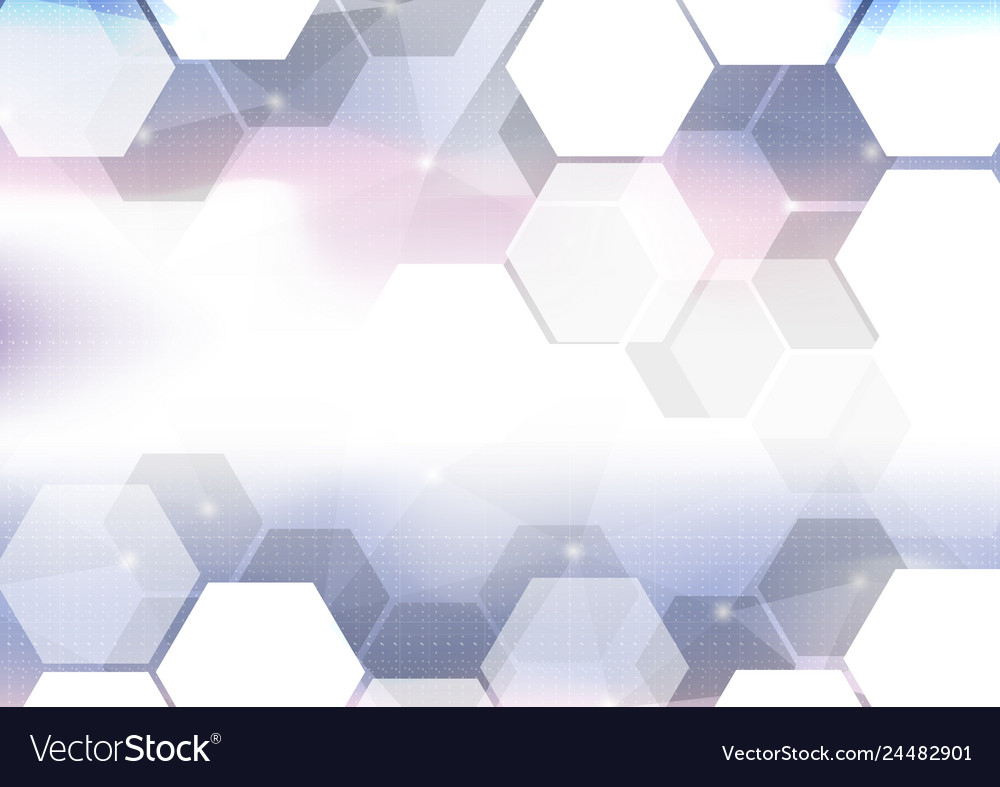 Technological future connection hexagon abstract Vector Image