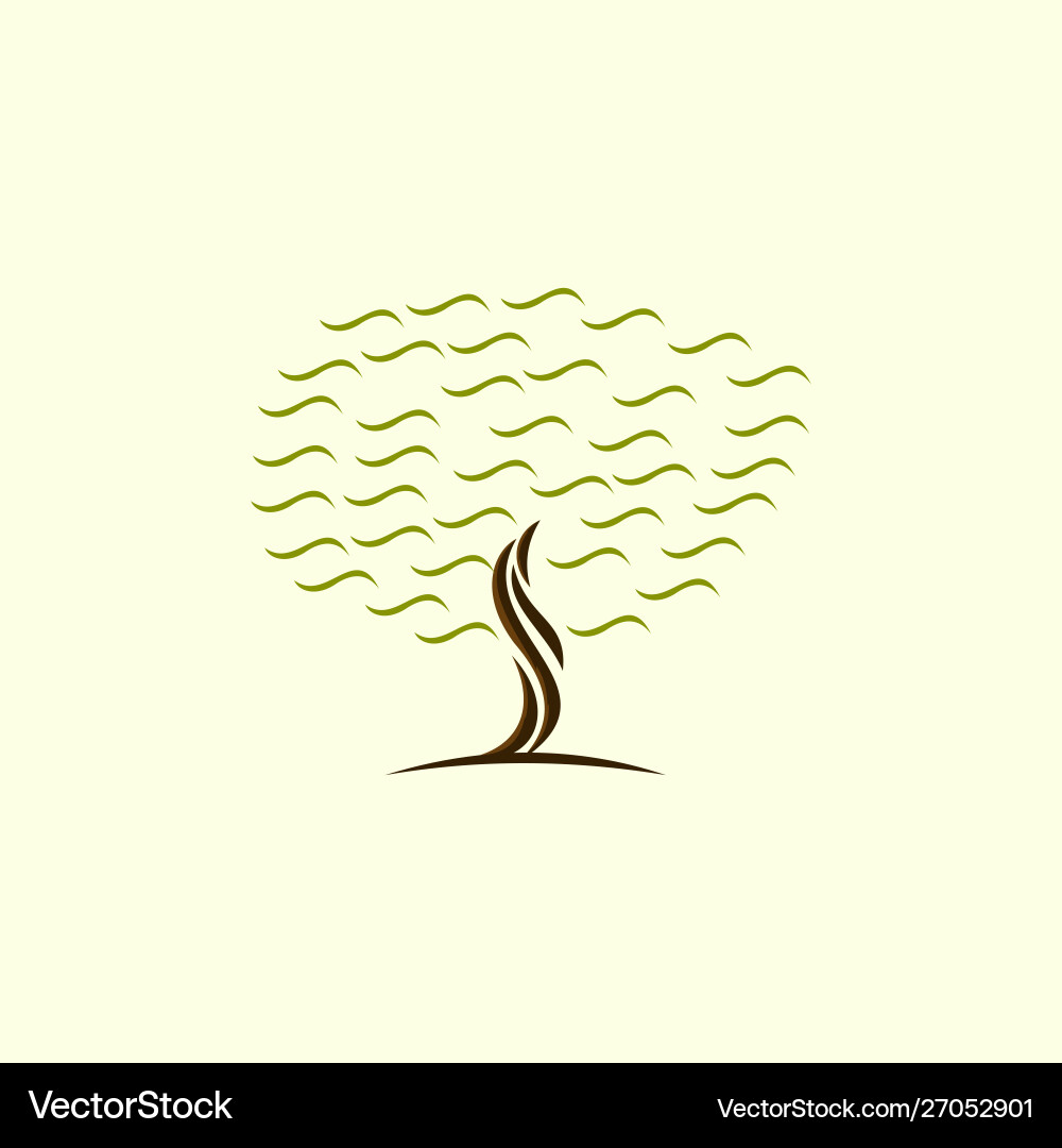 Tree growth abstract naturally business logo Vector Image