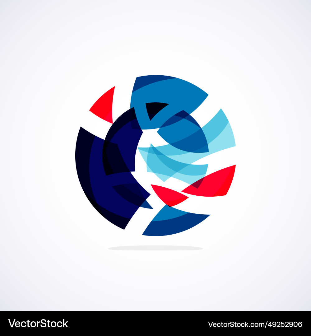 Abstract circle logo - minimalist emblem timeless Vector Image