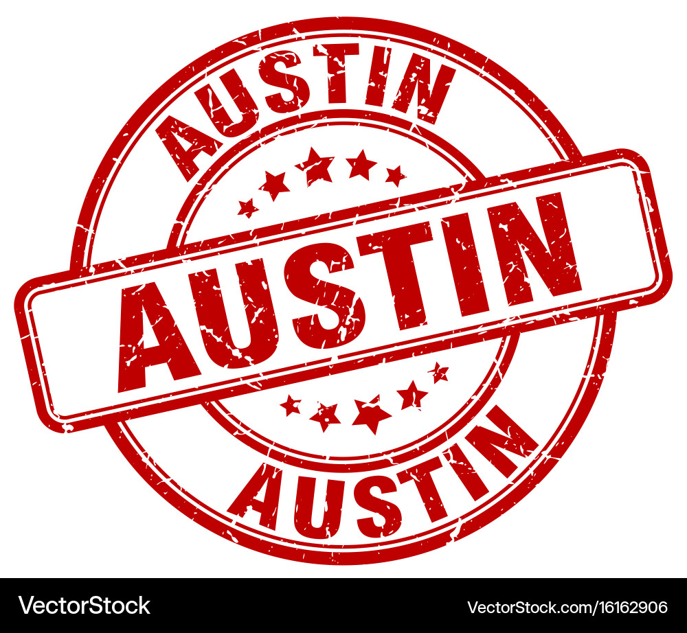 Austin stamp Royalty Free Vector Image - VectorStock