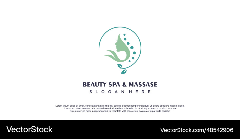 Beauty spa logo with creative and unique style Vector Image