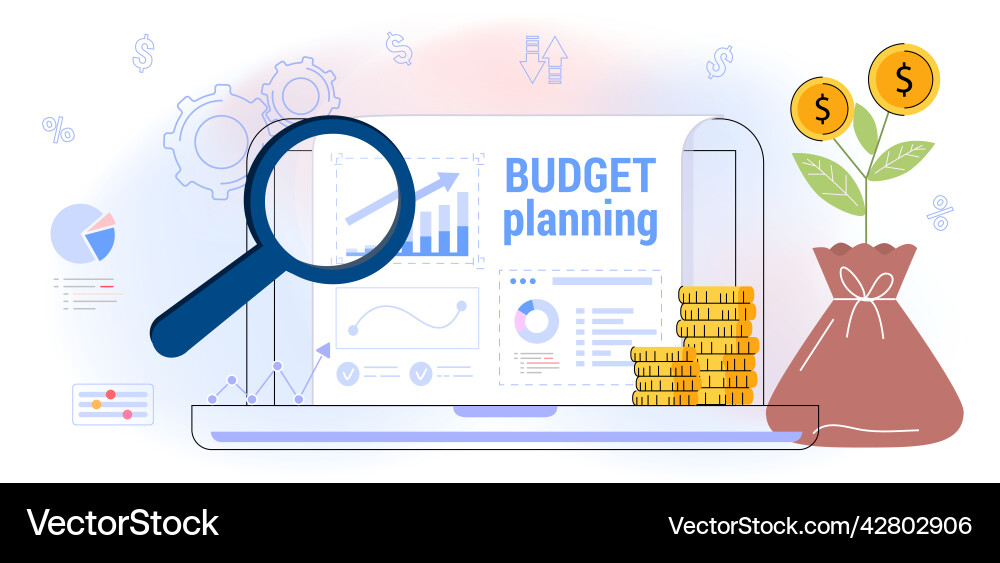 Budget planning concept finance accounting Vector Image