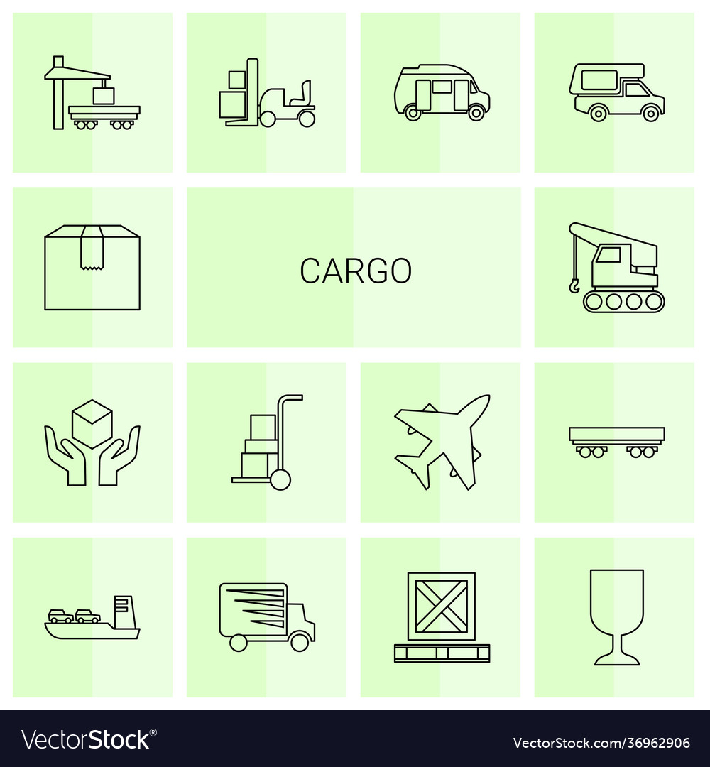 Cargo icons Royalty Free Vector Image - VectorStock