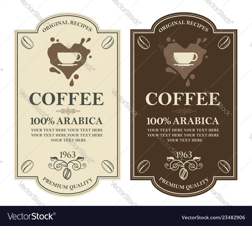 Coffee labels set Royalty Free Vector Image - VectorStock