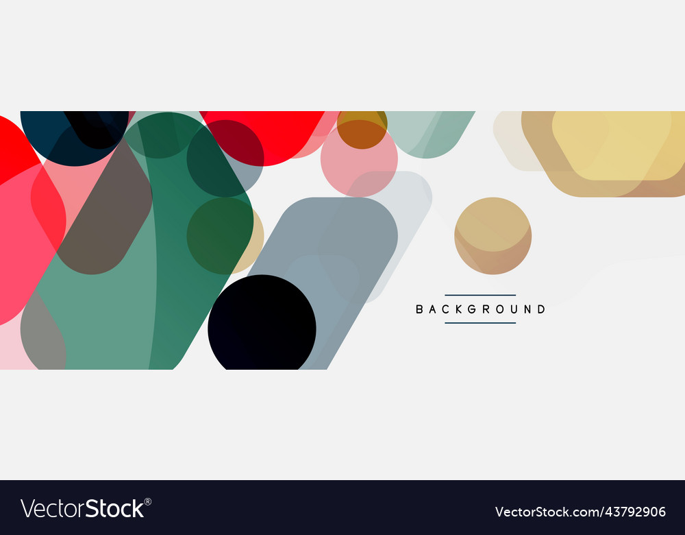Color bubbles and rounded geometric shapes Vector Image