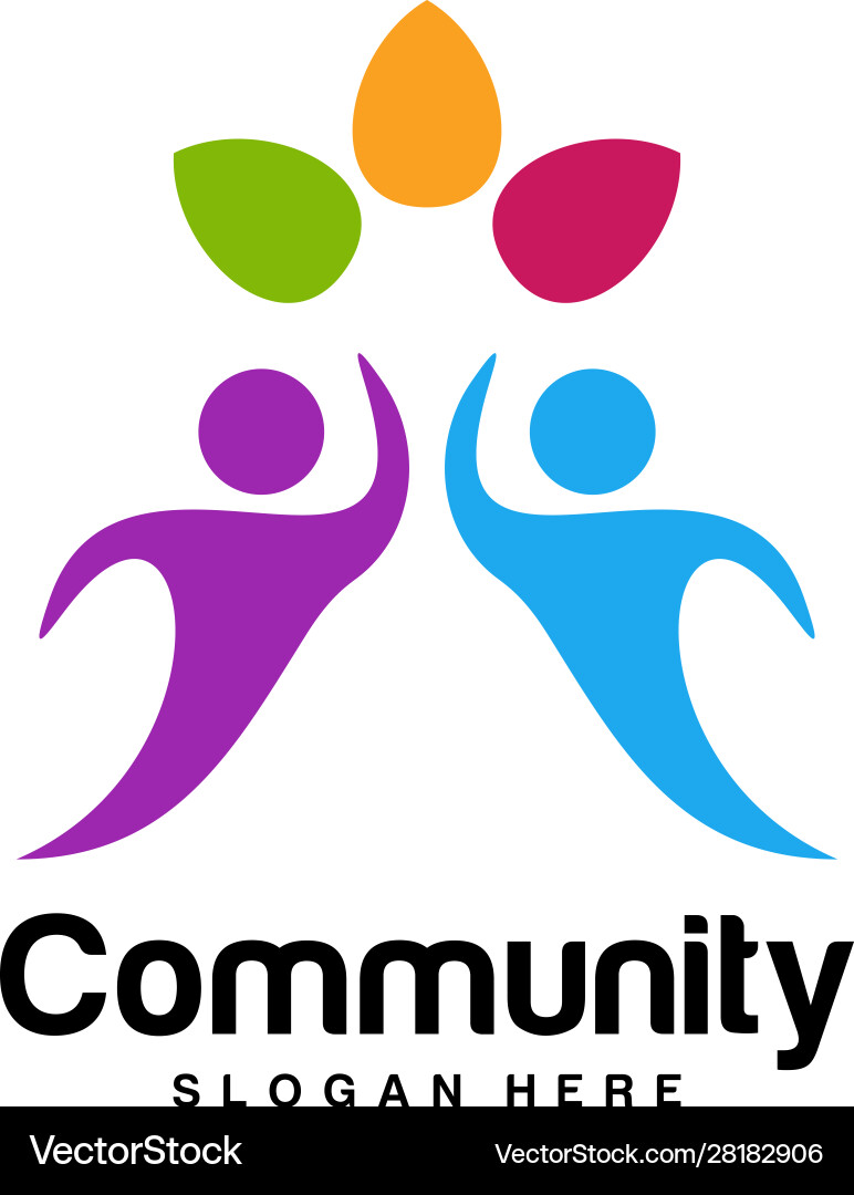 Community logo design inspiration template social Vector Image