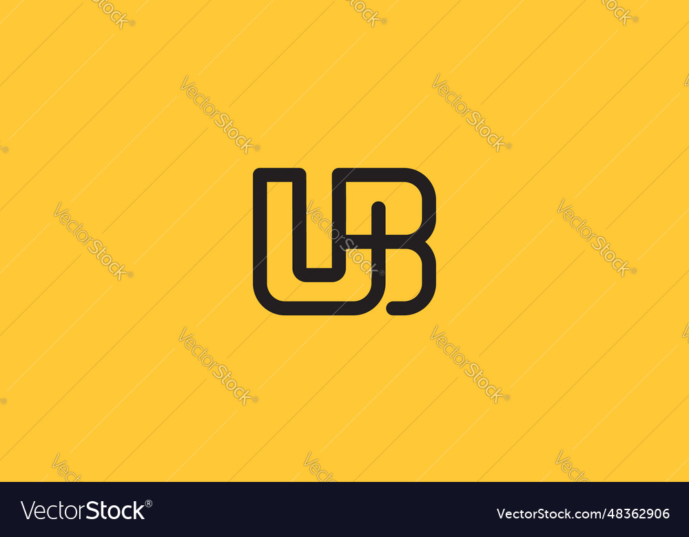 Creative letter ub logo initials Royalty Free Vector Image