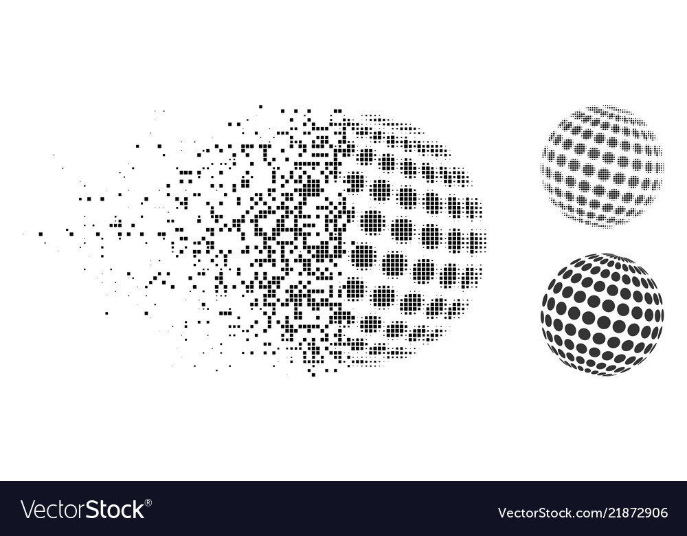 Disintegrating dotted halftone abstract Royalty Free Vector Disintegrating dotted halftone abstract Royalty Free Vector