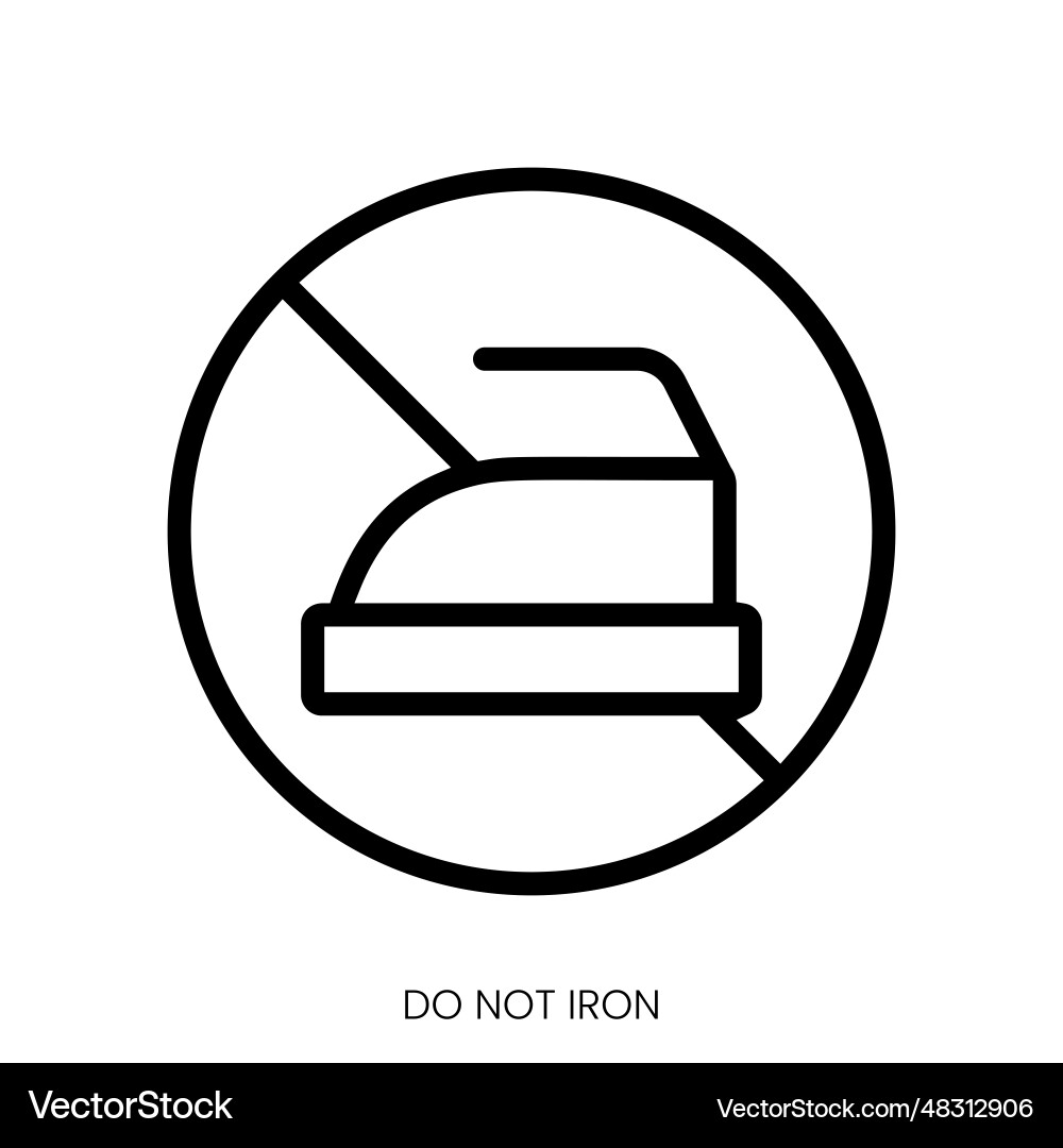 Do not iron icon line art style design isolated Vector Image