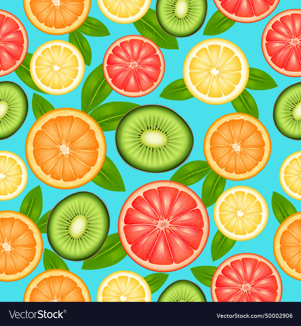 Fruit seamless pattern Royalty Free Vector Image