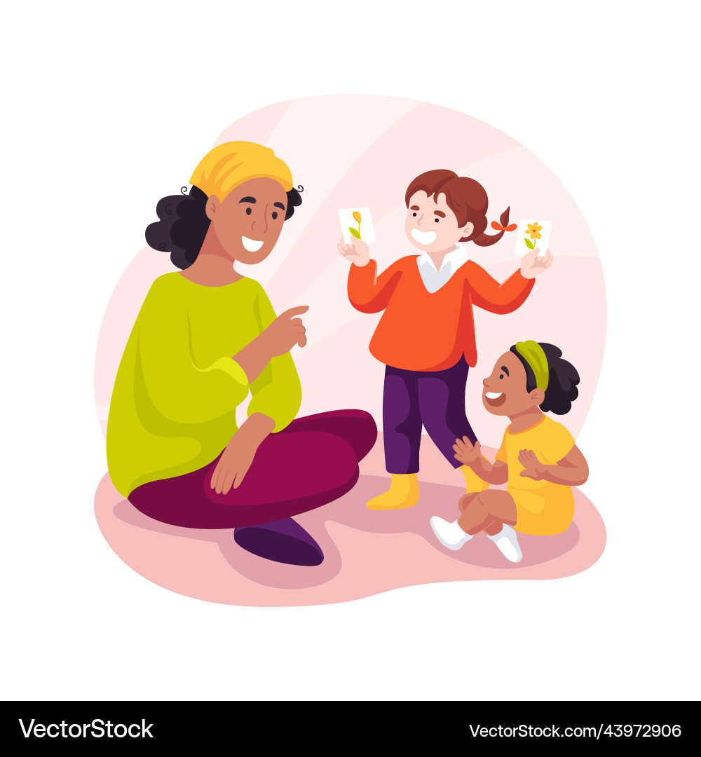 Picture storytelling isolated cartoon Royalty Free Vector