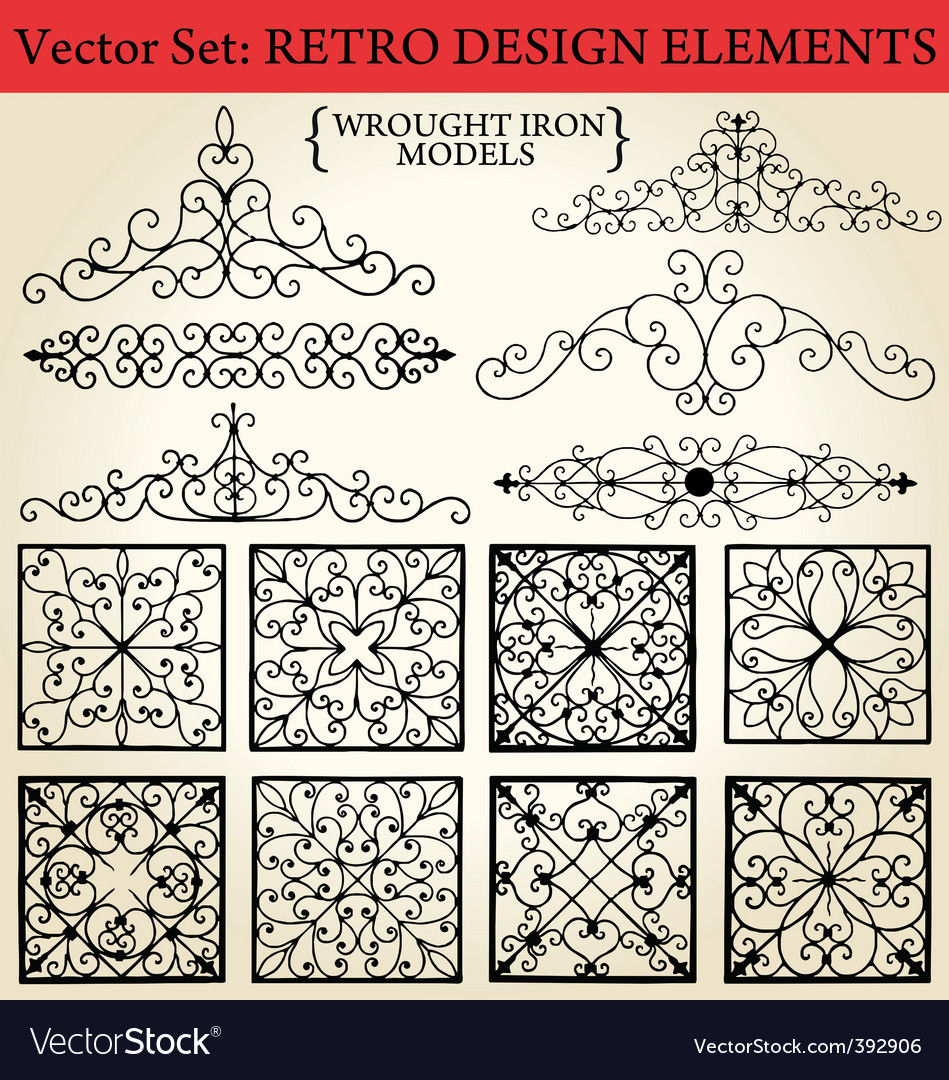 Retro design elements Royalty Free Vector Image