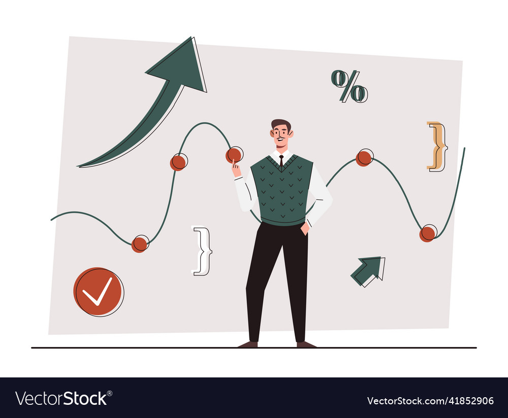 Statistic data measurement Royalty Free Vector Image