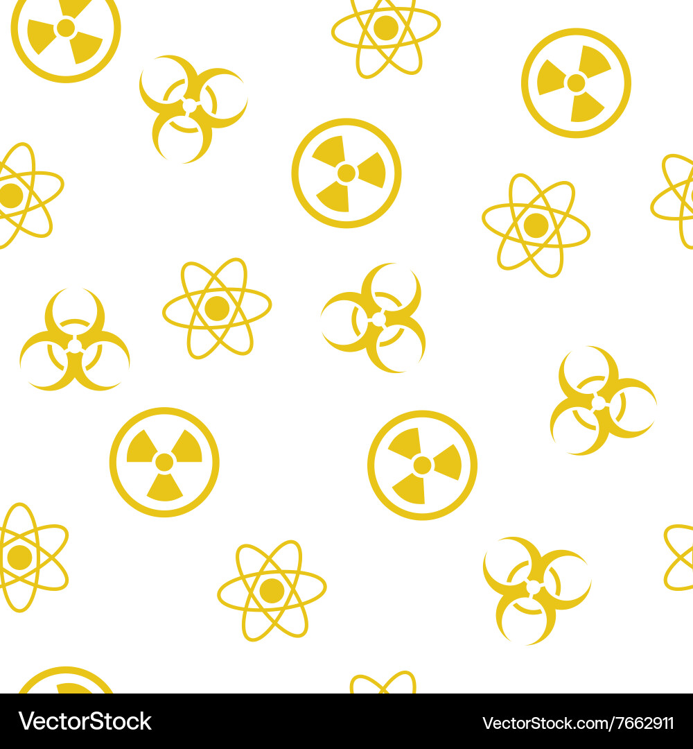 Atom danger seamless flat pattern Royalty Free Vector Image