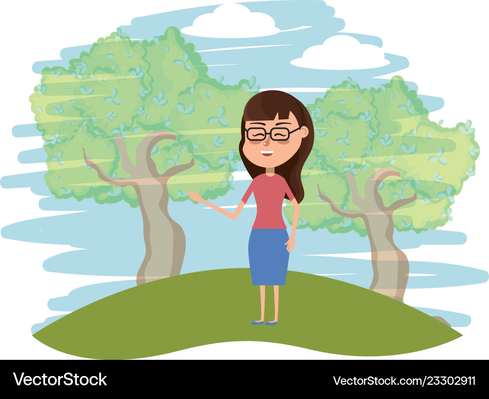 Cute woman cartoon Royalty Free Vector Image - VectorStock
