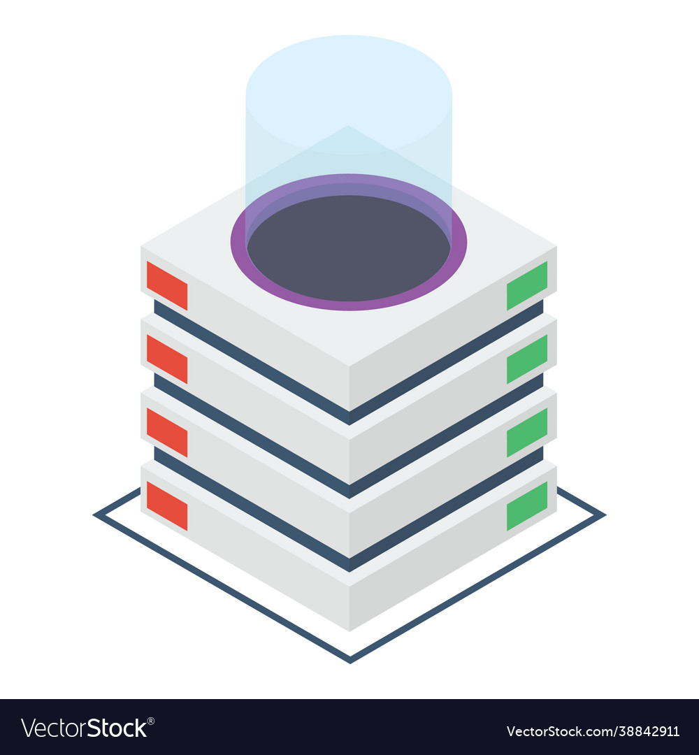 Data center rack Royalty Free Vector Image - VectorStock