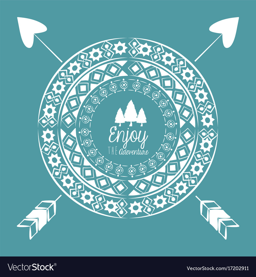 Decorative boho pattern background Royalty Free Vector Image