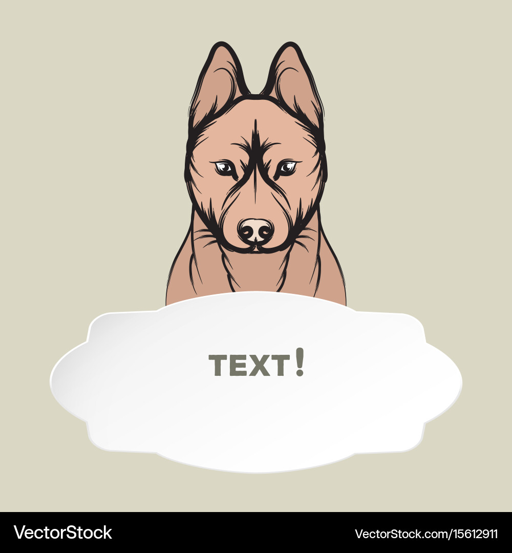 Dog and card template icon design Royalty Free Vector Image