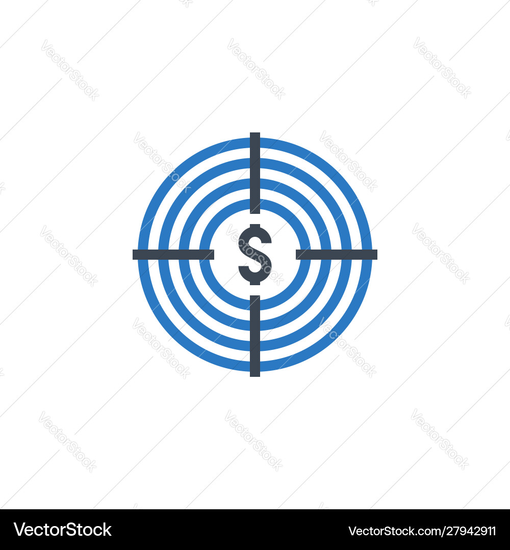 Funds hunting related glyph icon Royalty Free Vector Image