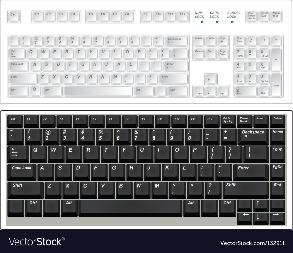 Keyboards Royalty Free Vector Image - VectorStock