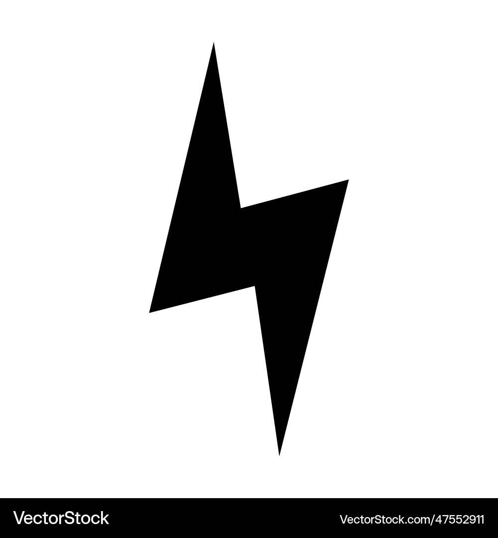 Lightning button glyph icon for personal Vector Image