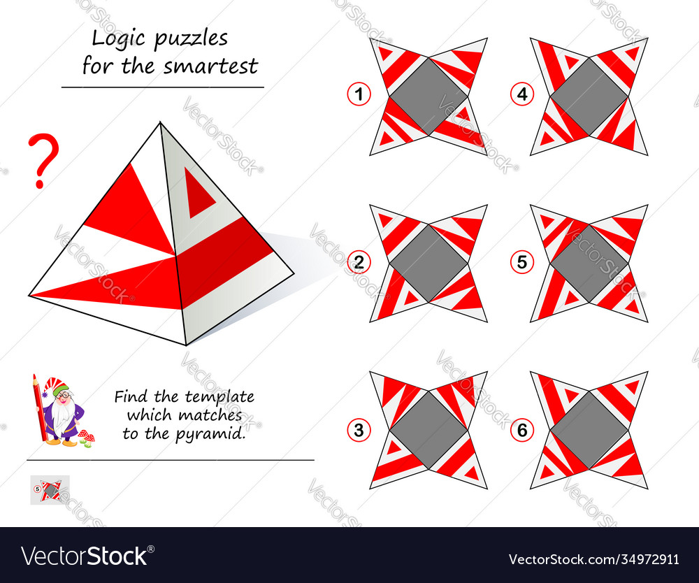 Logic puzzle game for smartest from which sample Vector Image