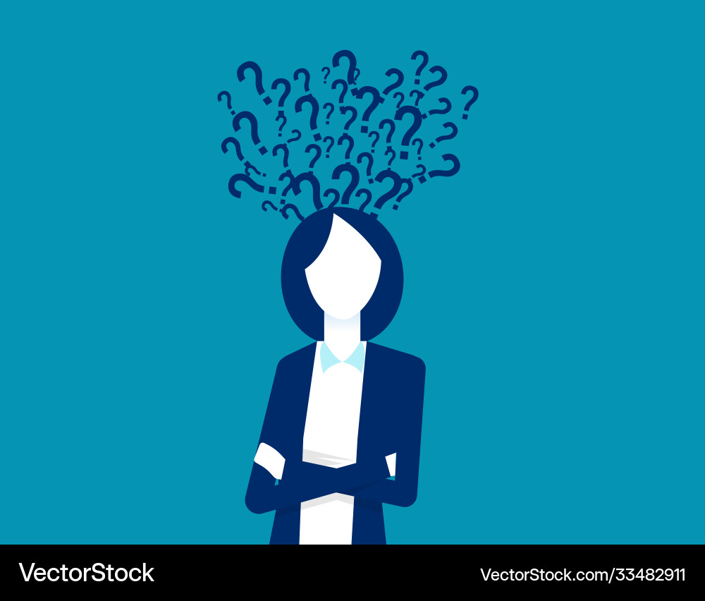 Many questions and no answer question mark and Vector Image