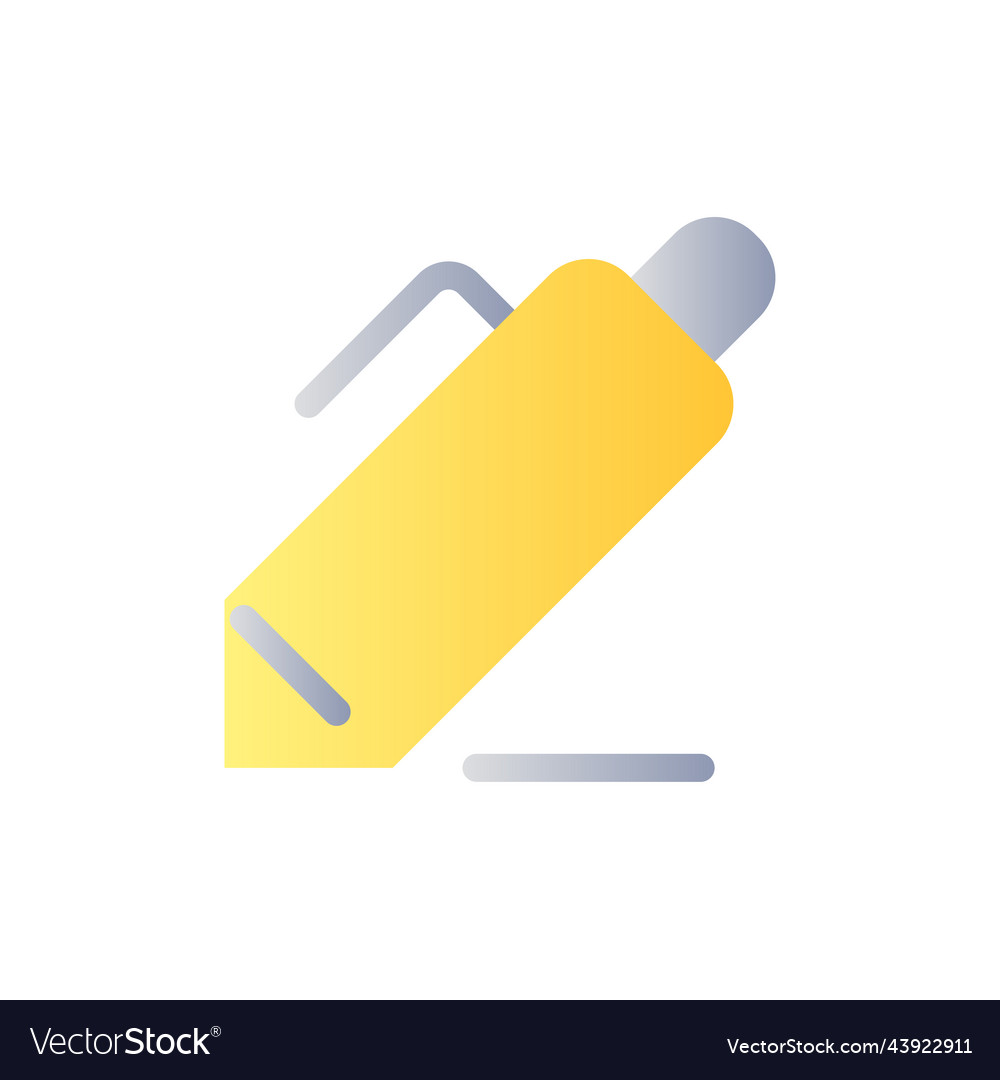 Note-taking flat gradient two-color ui icon Vector Image