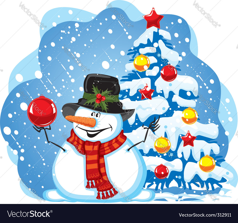 Snowman Royalty Free Vector Image - VectorStock