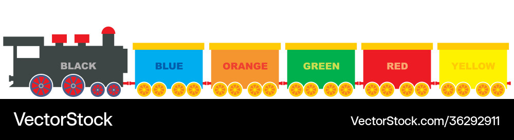 Train - locomotive colors Royalty Free Vector Image