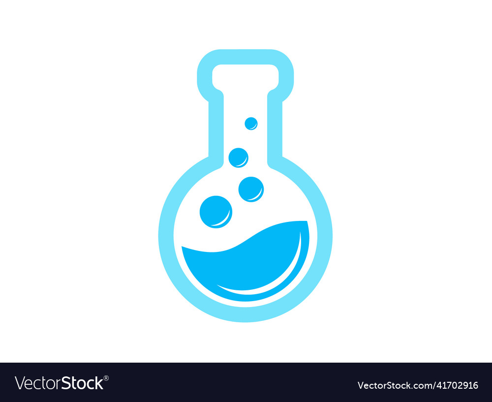 Beaker flask logo image Royalty Free Vector Image