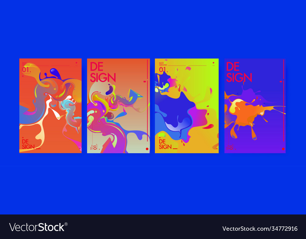 Colorful abstract fluid gradient pattern Vector Image