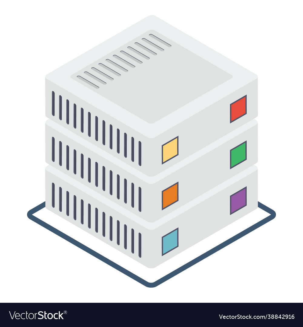 Data server rack Royalty Free Vector Image - VectorStock