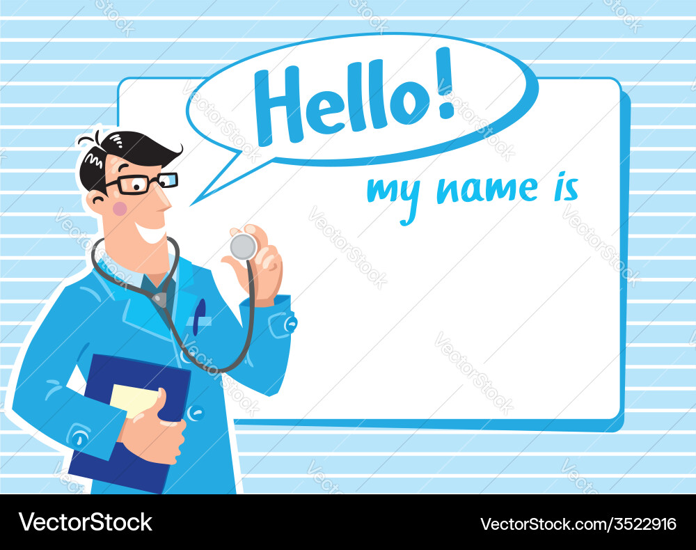 Family doctor design template Royalty Free Vector Image