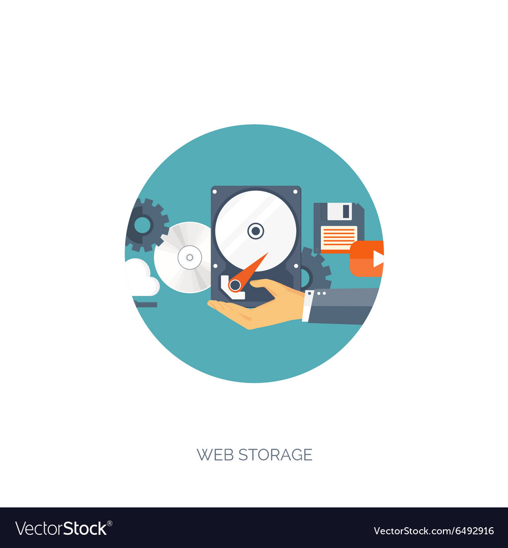 Flat cloud computing Royalty Free Vector Image