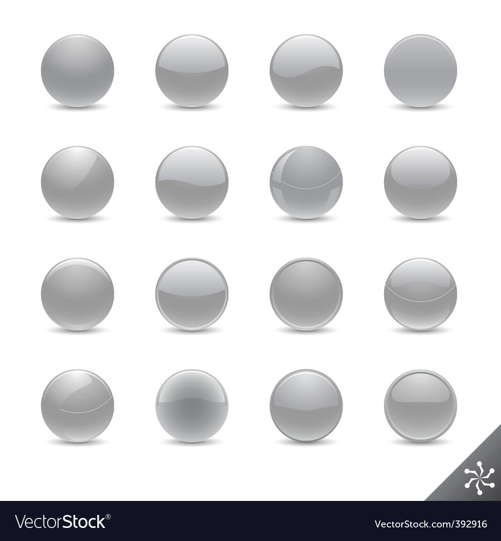 Silver buttons Royalty Free Vector Image - VectorStock