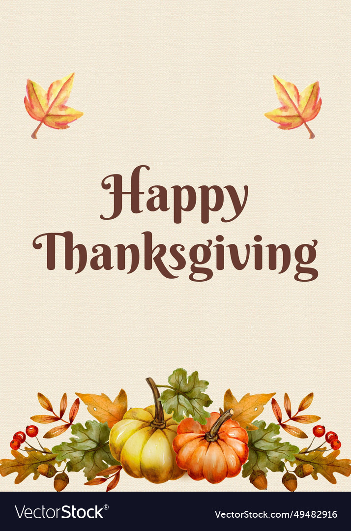 Thanksgiving greeting cards and invitations Vector Image