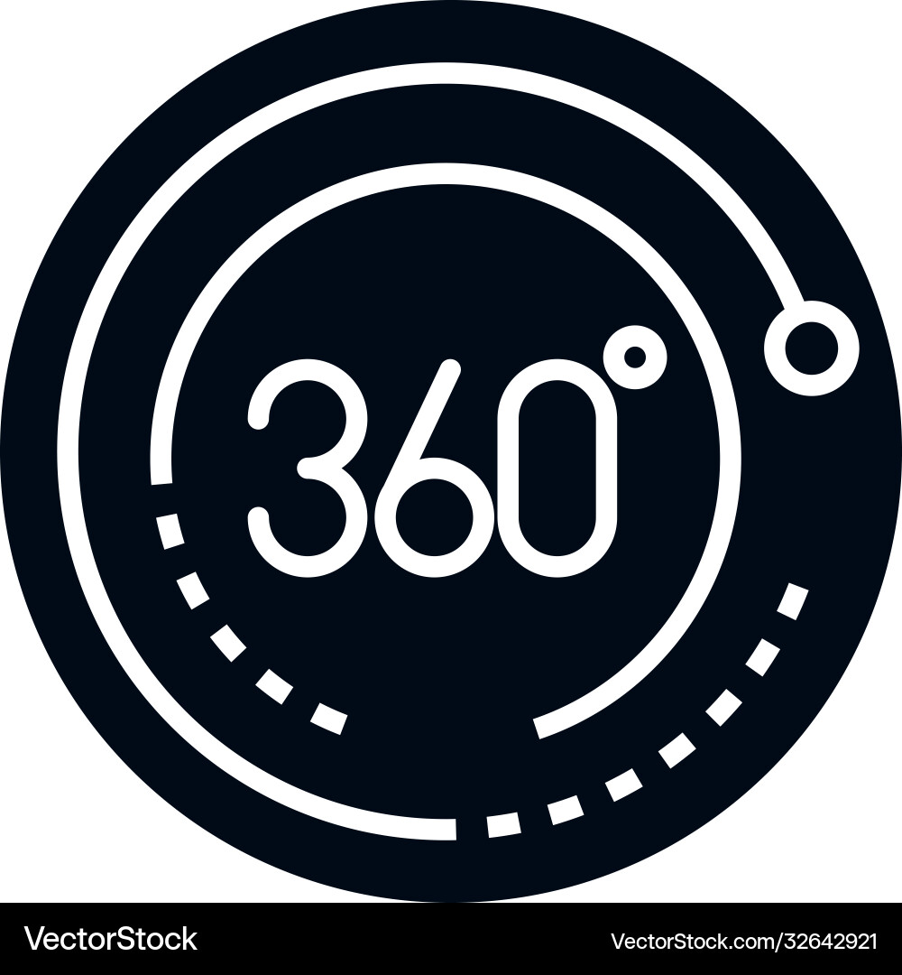 360 degree view virtual tour block and line style Vector Image