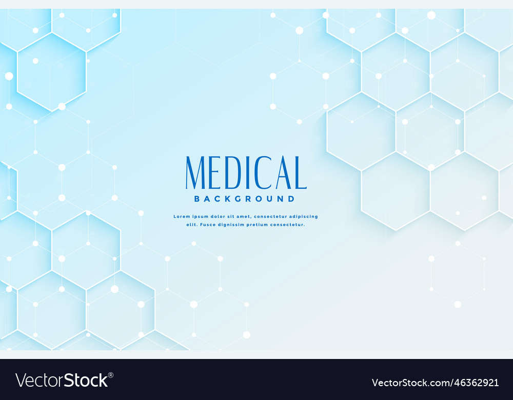 Blue medical background with hexagonal pattern Vector Image