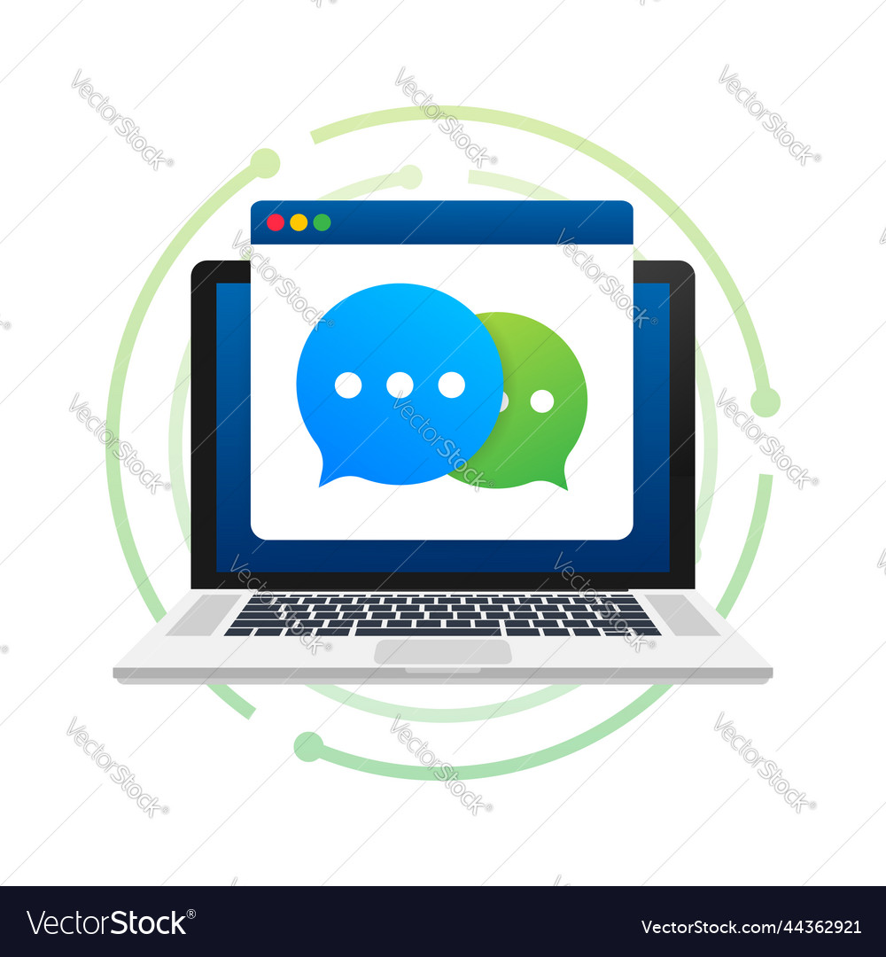 Chat message bubbles icon on white background Vector Image