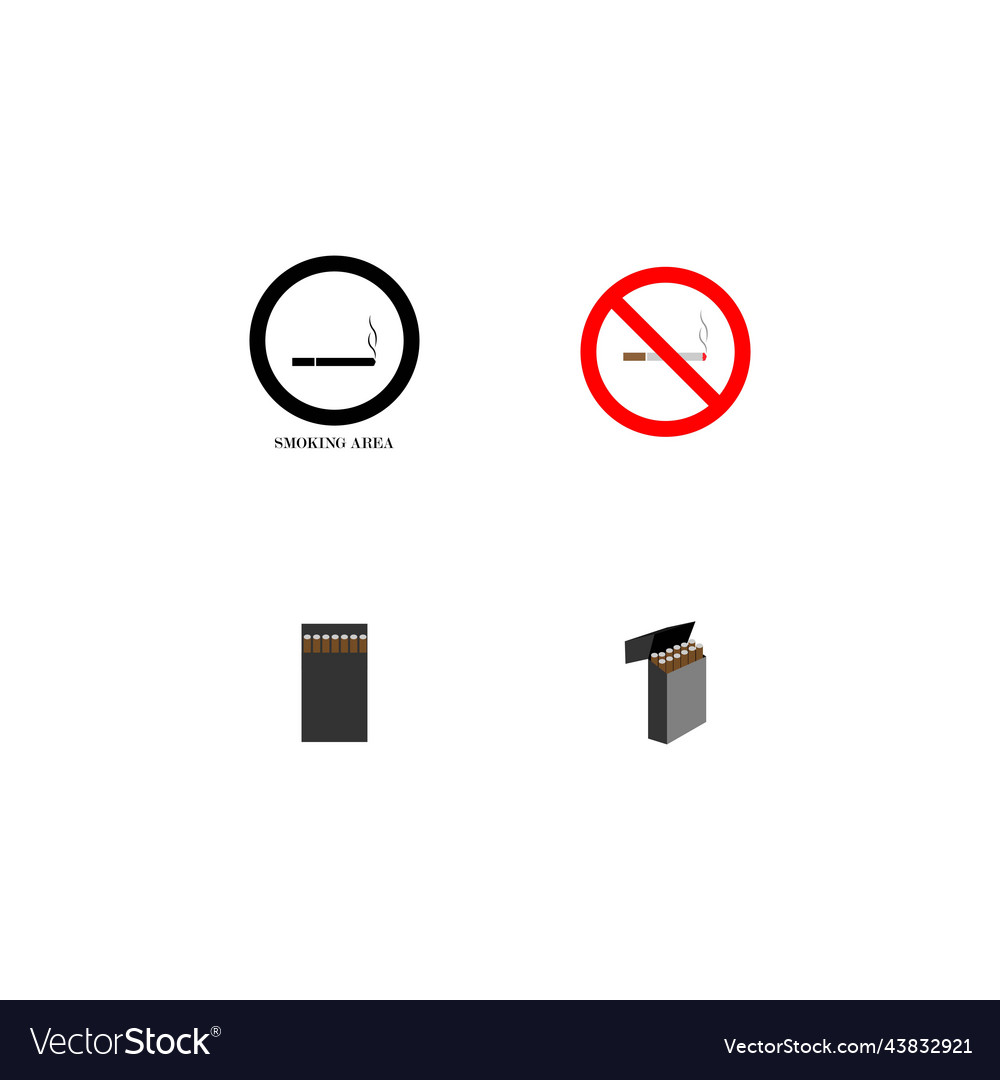 Cigarette logo Royalty Free Vector Image - VectorStock