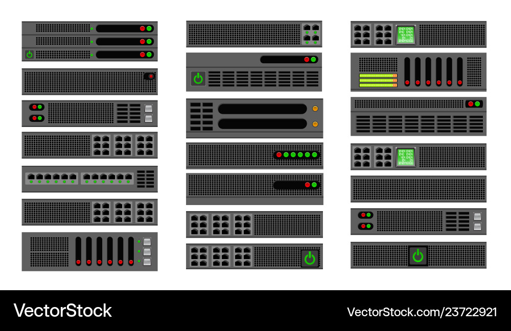 Computer for a crypto server Royalty Free Vector Image